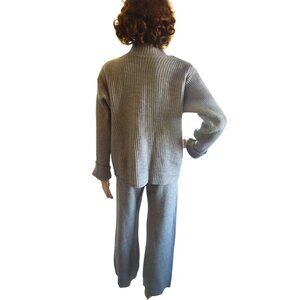 Commense | Sweaters | Commense Gray Ribbed Knitwear Sweater Pant Set ...